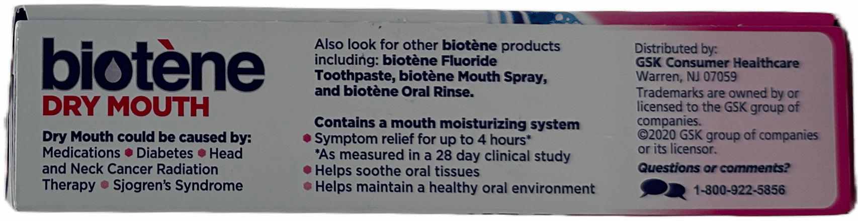 Biotene Dry Mouth Moisturizing Gel (Flavor Free) (1.5 OZ)