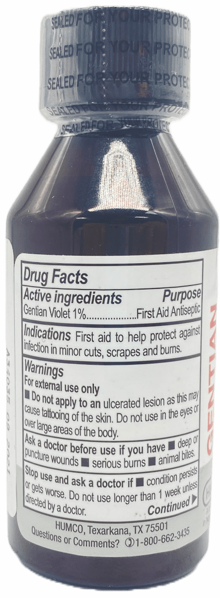 Gentian Violet - Topical Solution 1% - 2 Fl. Oz.
