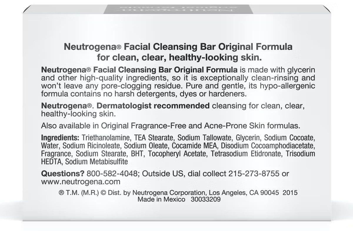 Neutrogena (Original Formula, The Transparent Facial Bar - 3.5 oz, 99g)