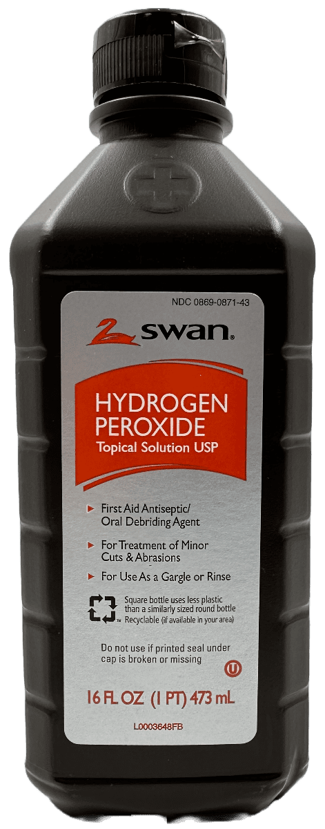 Swan Hydrogen Peroxide - Topical Solution USP - 16 FL OZ - Vim Drugs ...