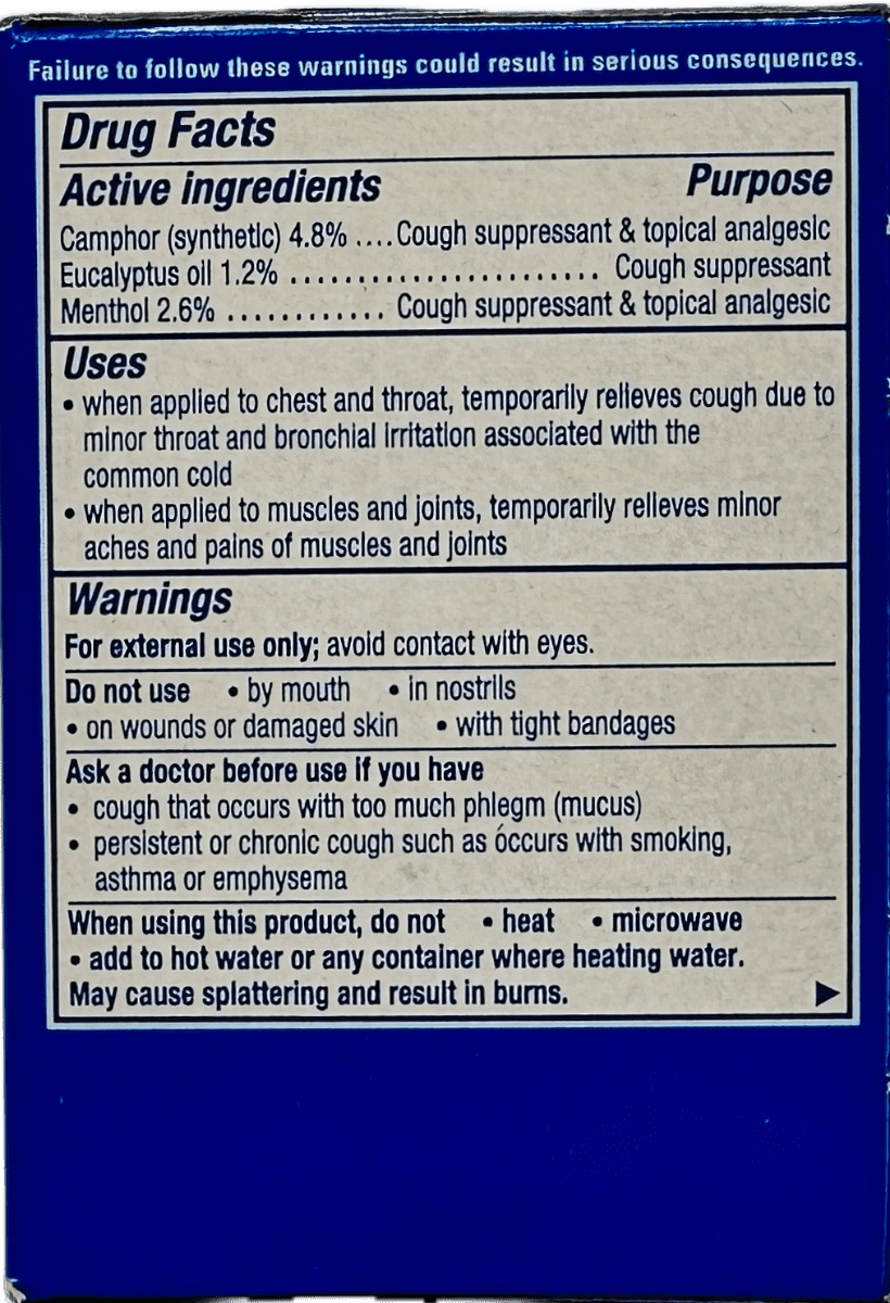 Vicks VapoRub - Ointment - 3.53 Oz.