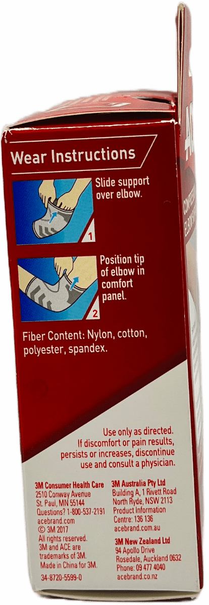 Ace - Compression Elbow Support (L) - 3 M - 1 Elbow Support - Vim Drugs ...