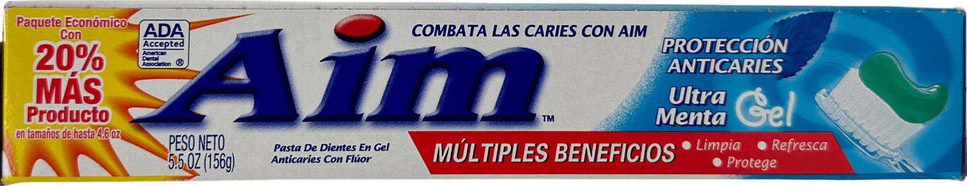 Aim Anticavity Fluoride Gel Toothpaste - Ultra Mint- 5.5 OZ - Vim Drugs ...