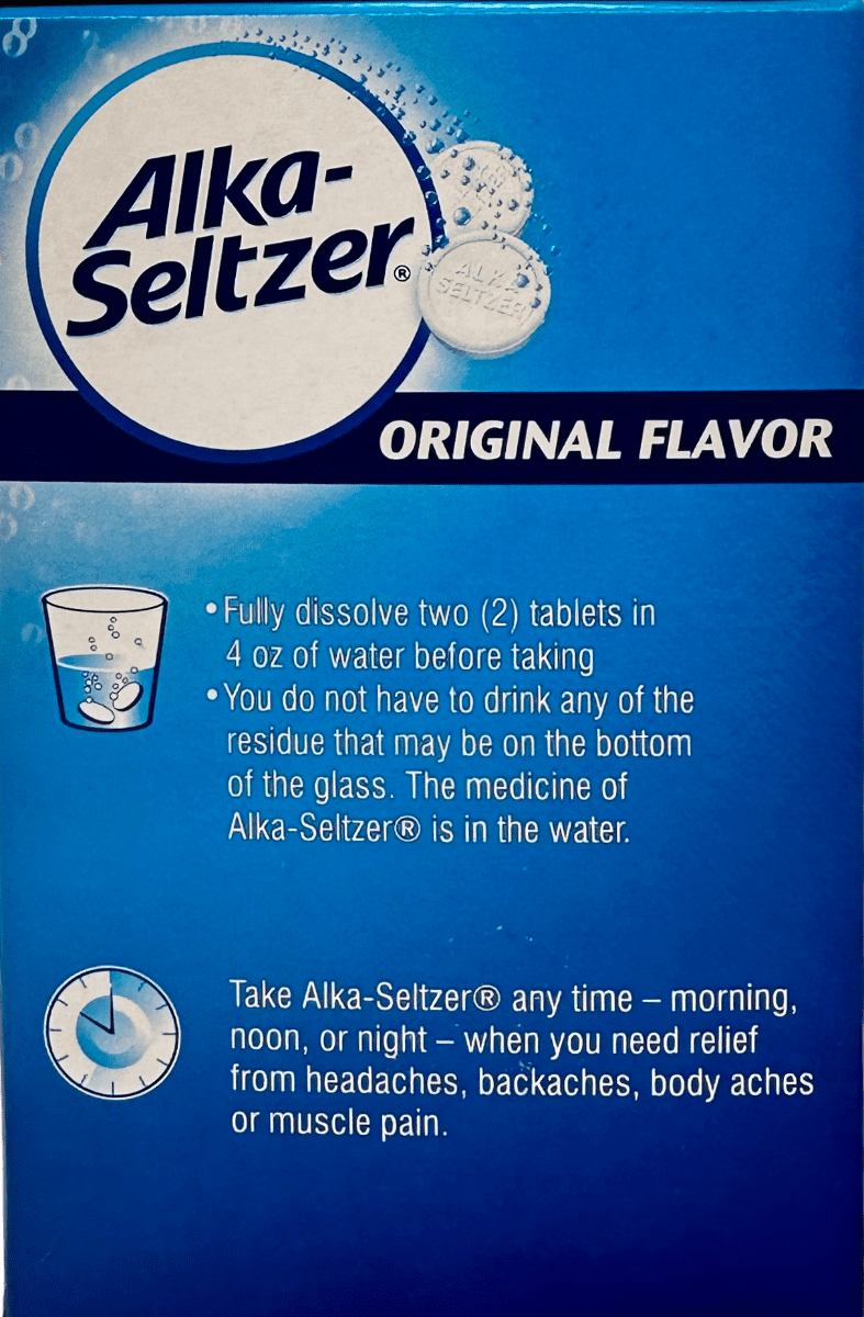 Alka-Seltzer - Original Flavor - 72 Effervescent Tablets - Vim Drugs ...