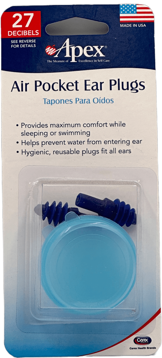 Apex - Air Pocket Ear Plugs - Blue - 27 Decibels