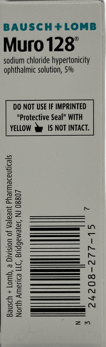 Bausch+Lomb Muro 128 Ophthalmic Solution 5% - 1/2 FL OZ - Vim Drugs ...