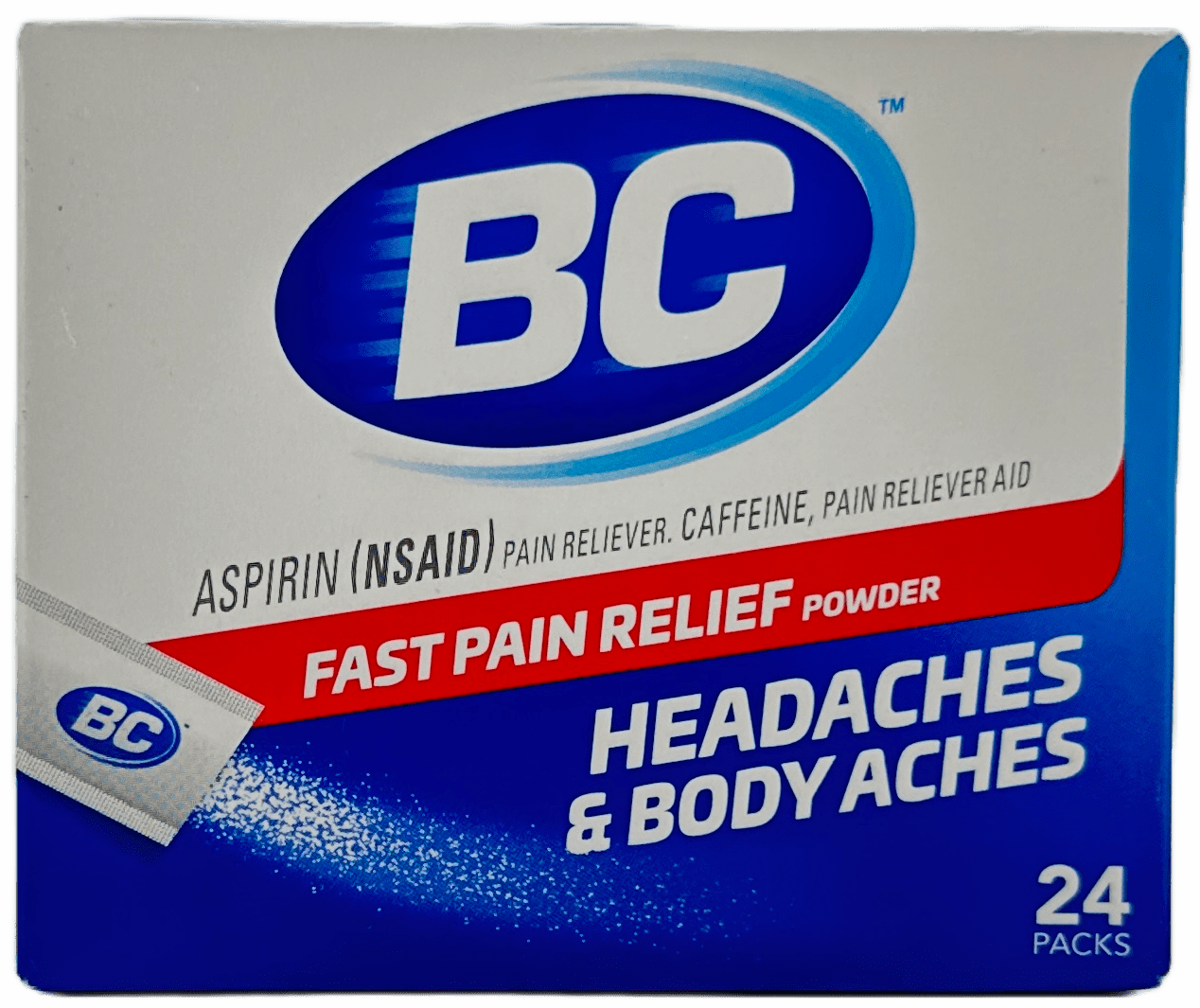 BC Aspirin Fast Pain Relief Powder - Headaches & Body Aches - 24 Packs