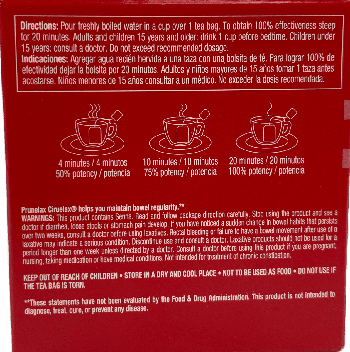 Ciruelax Prunelax - Natural Laxative - Regular Tea Plum - 10 Bags - Vim ...