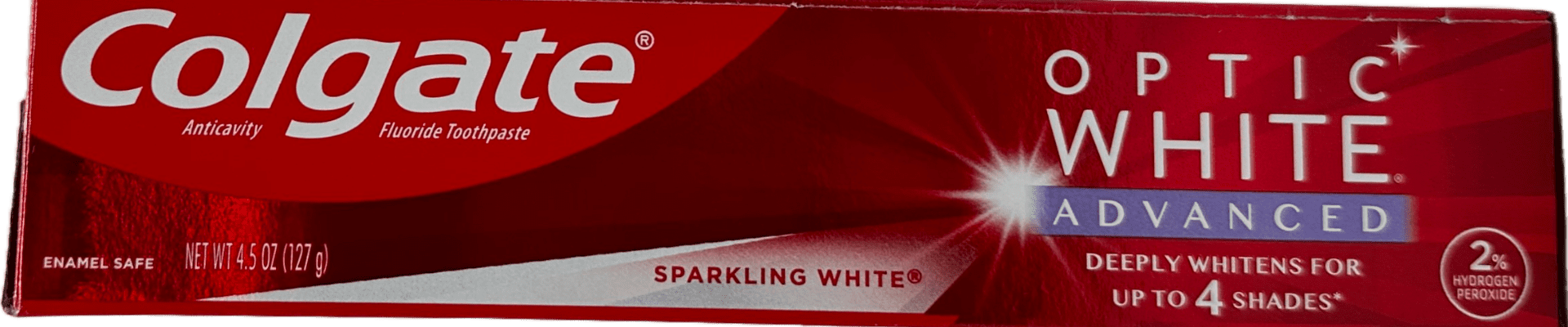 Colgate Anticavity Flouride Toothpaste- Optic White Advanced (4.5 OZ ...