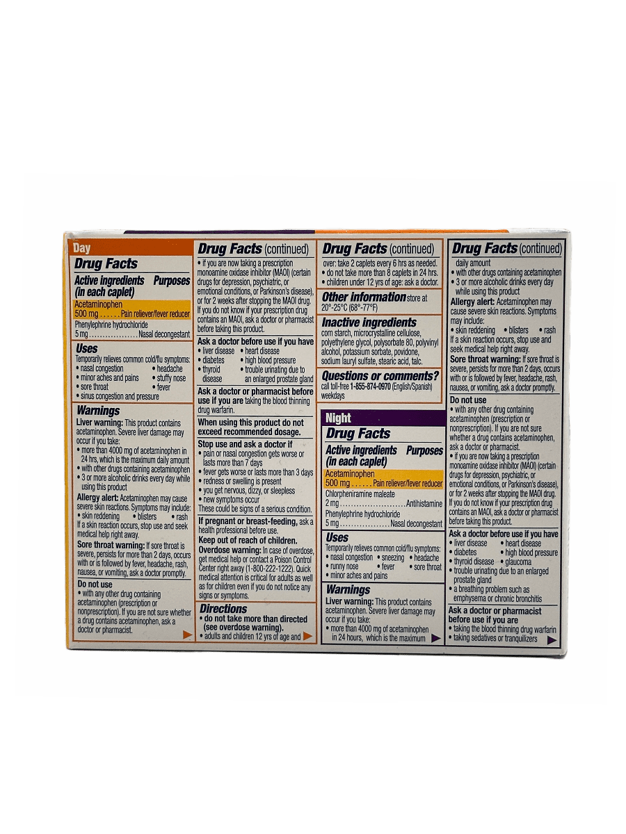 Contac Cold + Flu - Maximum Strength Multi-Symptom - Day 16 Caplets ...