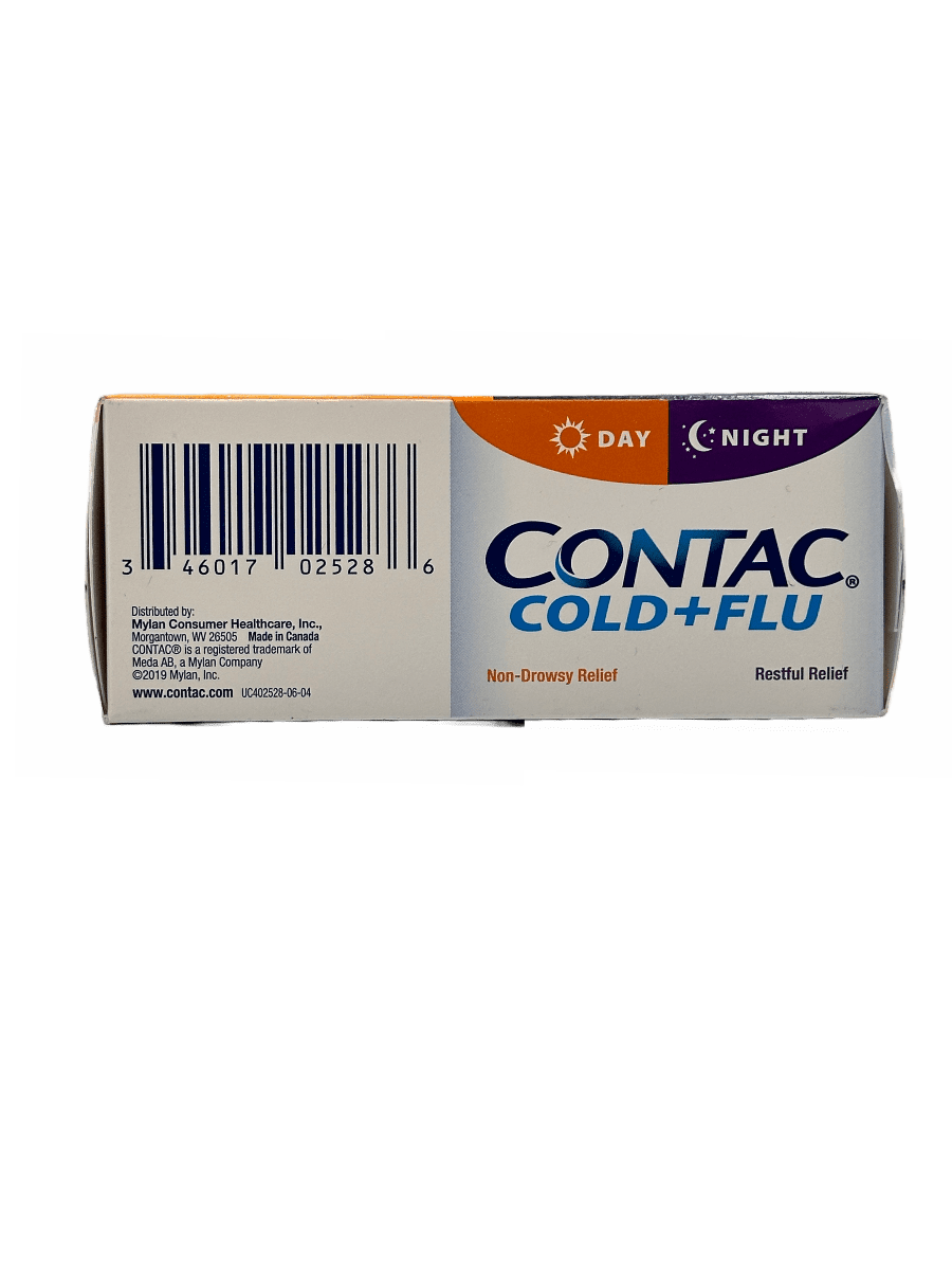 Contac Cold + Flu - Maximum Strength Multi-Symptom - Day 16 Caplets ...