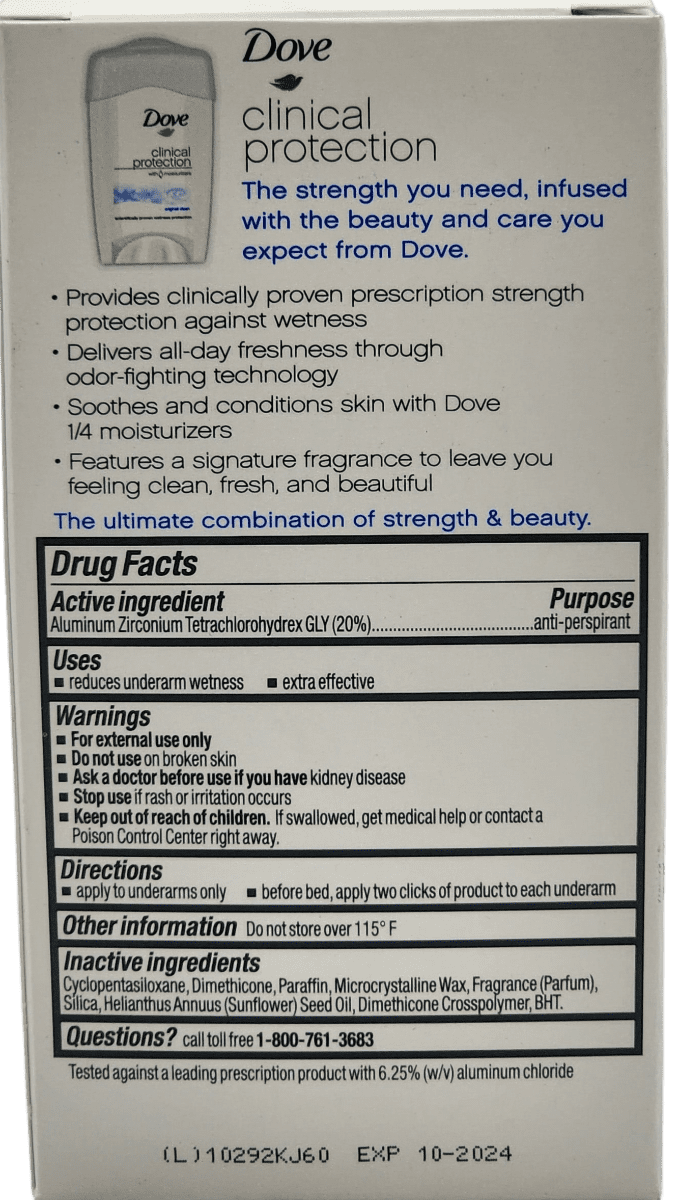 Dove Clinical Protection Anti-perspirant Deodorant - Original Clean - 1 ...
