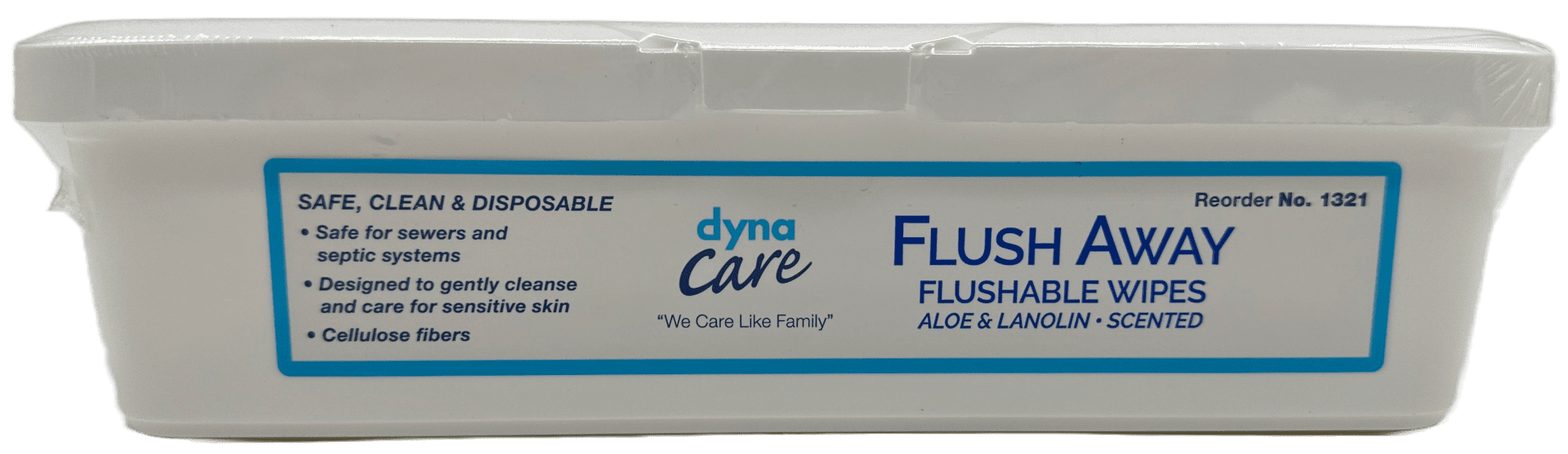 Dyna Care Flush Away Flushable Wipes - Aloe & Lanolin Scented - 60 Ct ...