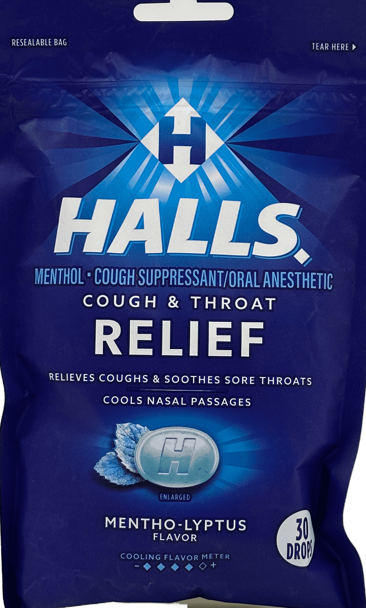 Halls Cough & Throat Relief Mentho-Lyptus Drops - 30 Drops