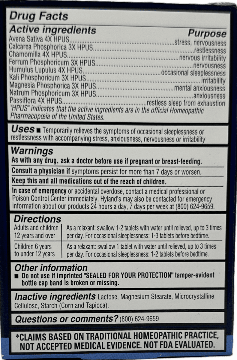 Hyland's Sleep Aid - Calm Forte - 50 Tablets - Vim Drugs Pharmacy