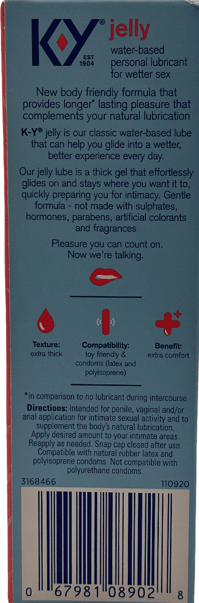 KY - Jelly Classic - Lubricant - 2 FL Oz - Vim Drugs Pharmacy