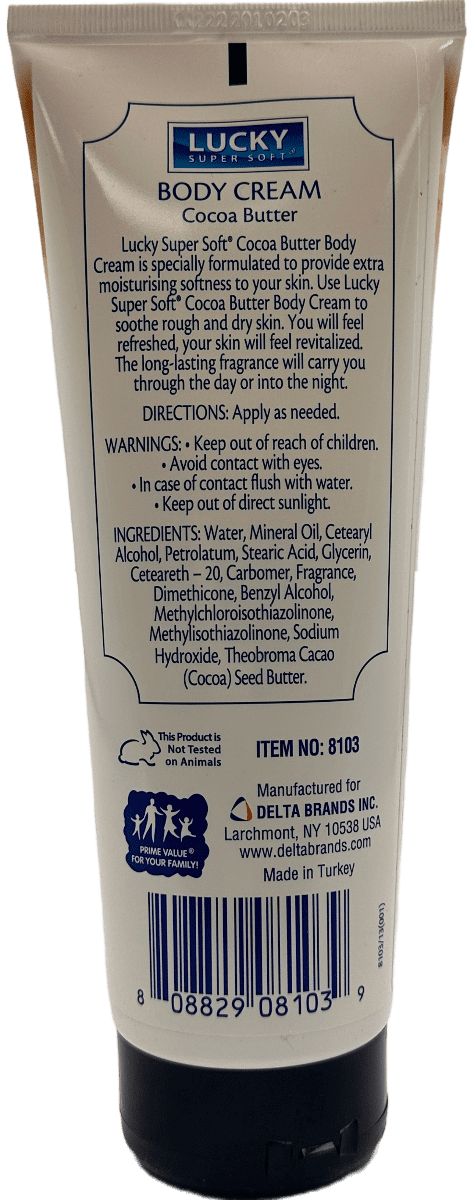 Lucky Super Soft Body Cream - Cocoa Butter - 6 FL Oz (170 g) - Vim ...