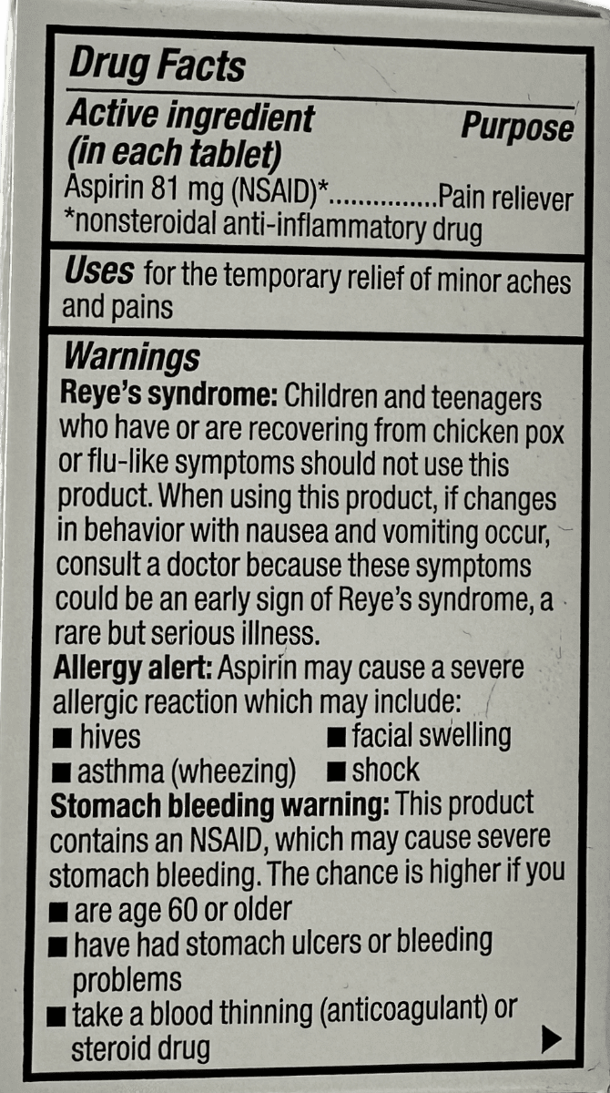 Major Aspirin 81Mg Chewable Orange Flavor - 36 Tablets - Vim Drugs Pharmacy