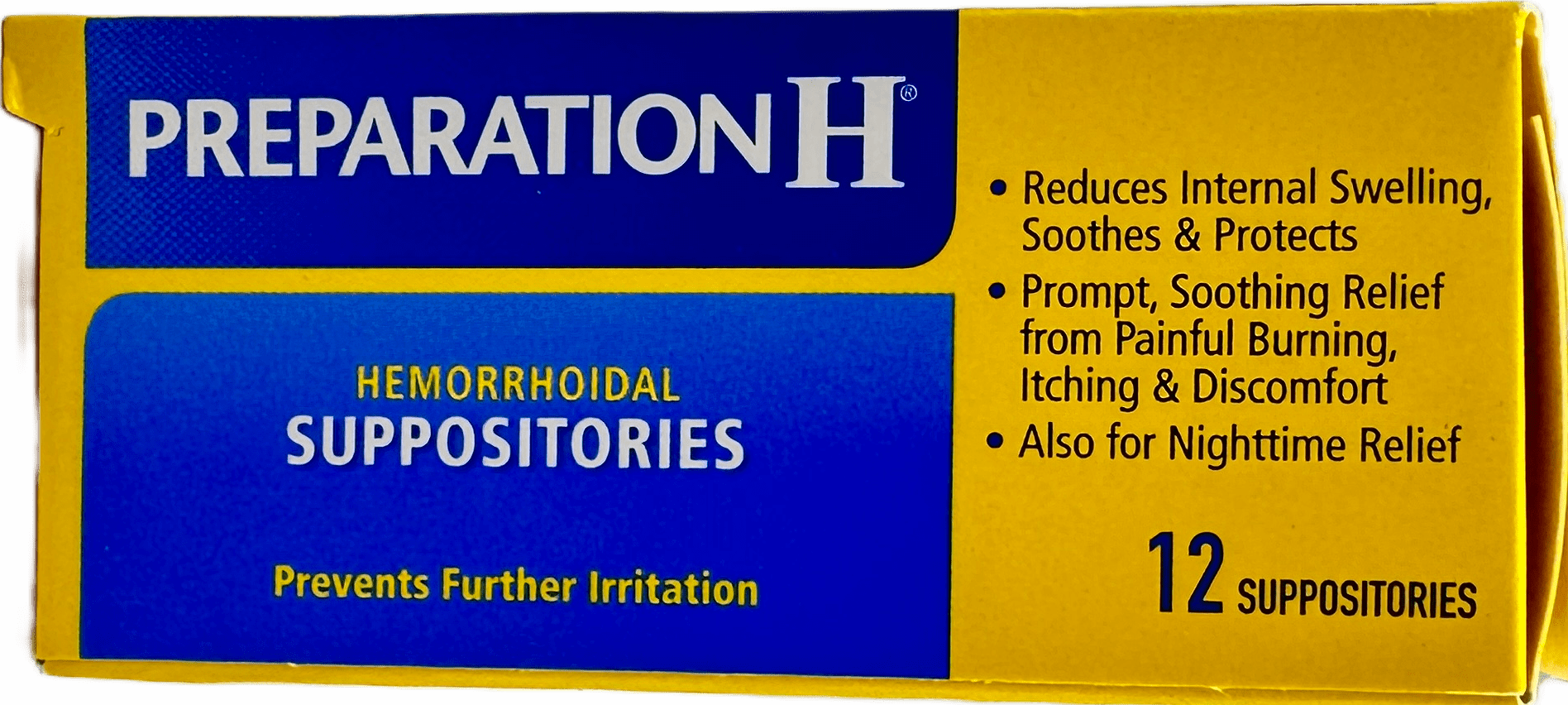 Preparation H - Hemorrhoidal Suppositories - 12 Ct - Vim Drugs Pharmacy