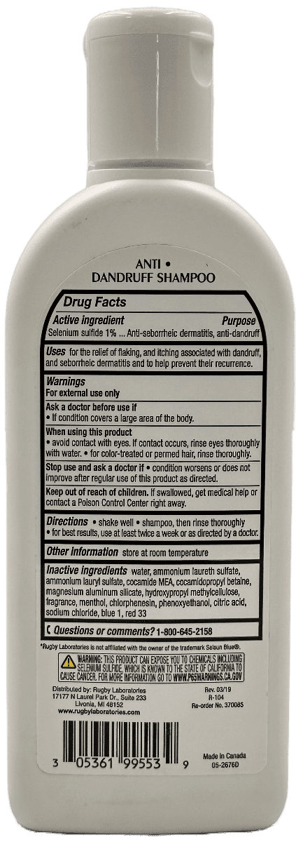 Rugby Anti Dandruff Shampoo - 7 FL OZ - Vim Drugs Pharmacy