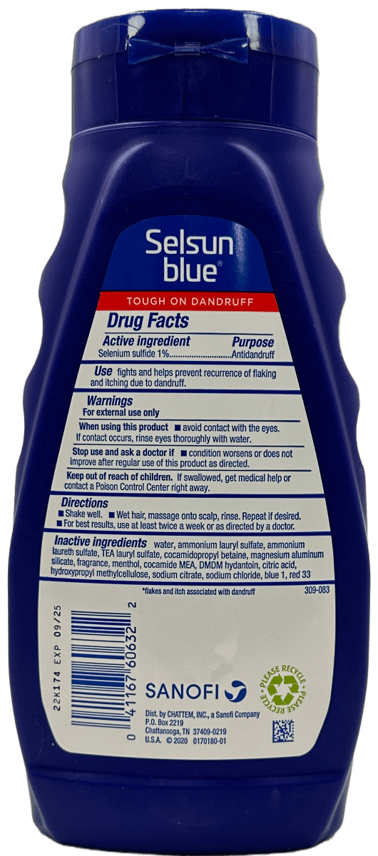 Selsun Blue Medicated Maximum Strength Antidandruff Shampoo – 11 FL OZ ...