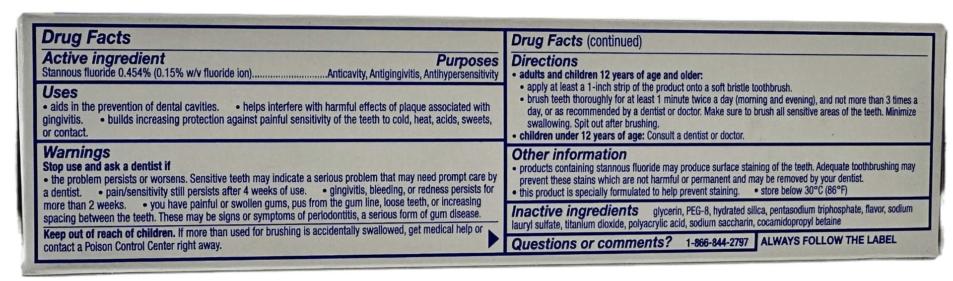 Sensodyne Complete Protection Toothpaste - Mint - 3.4 OZ - Vim Drugs ...