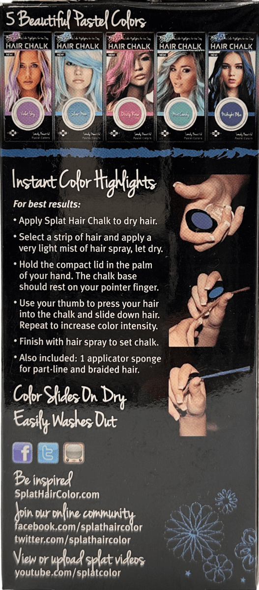 Splat Hair Chalk - Midnight Blue - 3.5 Grams - Vim Drugs Pharmacy