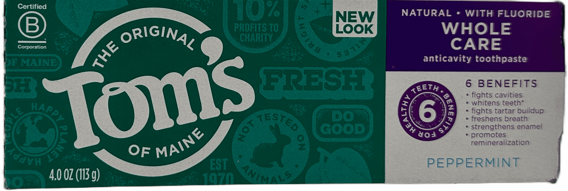 Tom’s Whole Care Anticavity Toothpaste – Peppermint – 4 OZ – Vim Drugs ...