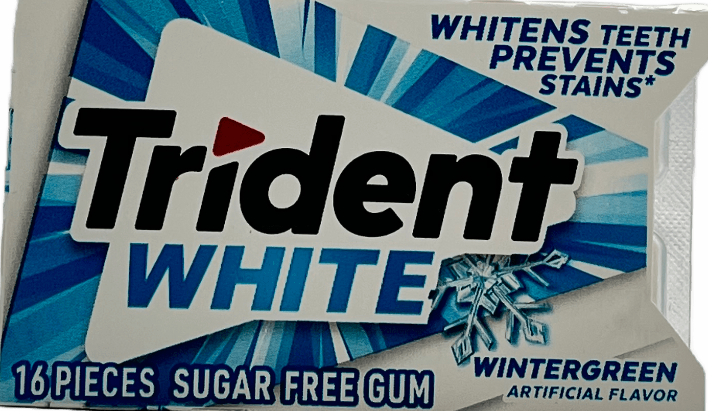 Trident White - Wintergreen Flavor - Sugar Free Gum - 16 Pieces