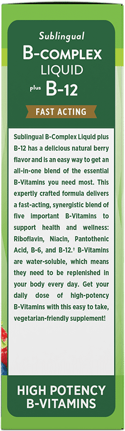 Nature’s Truth – Sublingual B Complex Liquid Plus B-12 – Berry Flavor ...