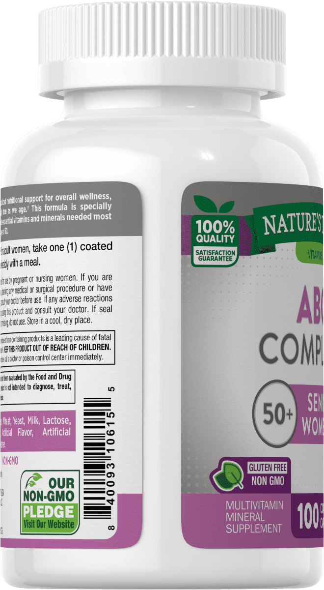 Nature's Truth ABC Complete 50+ Senior Women's Multivitamin - 100 ...